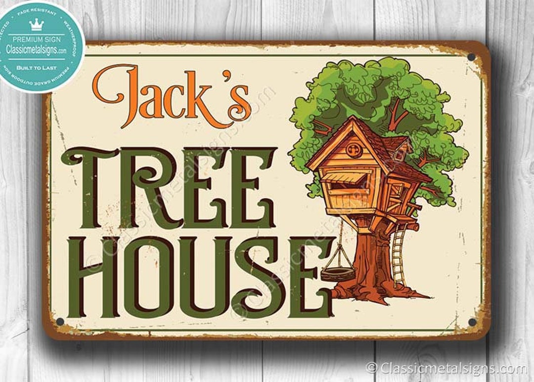Custom Tree House Sign: Vintage Style Personalized Outdoor Decor - Etsy