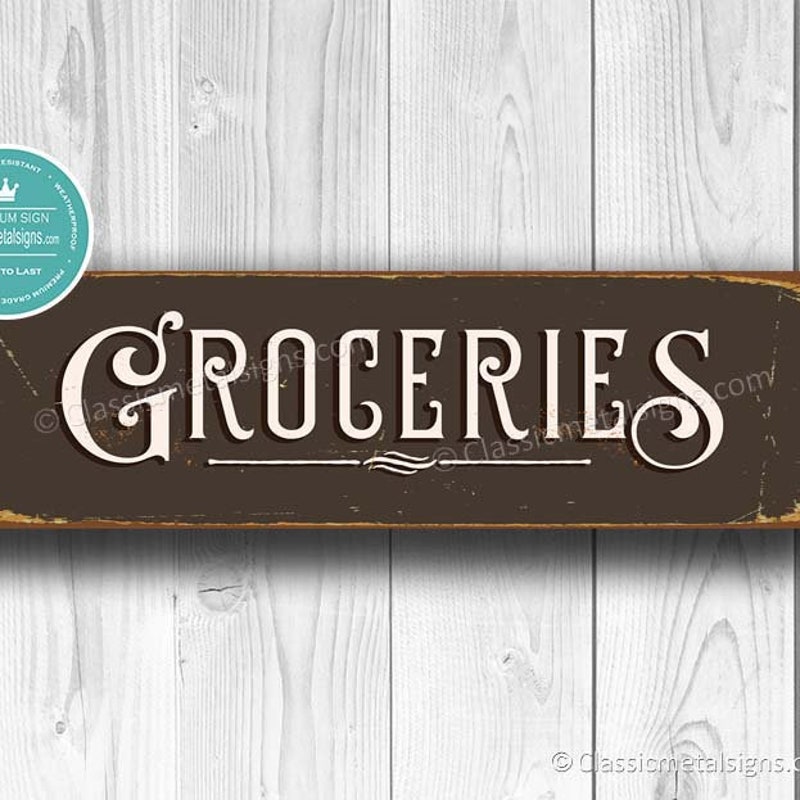 Groceries Sign - Etsy