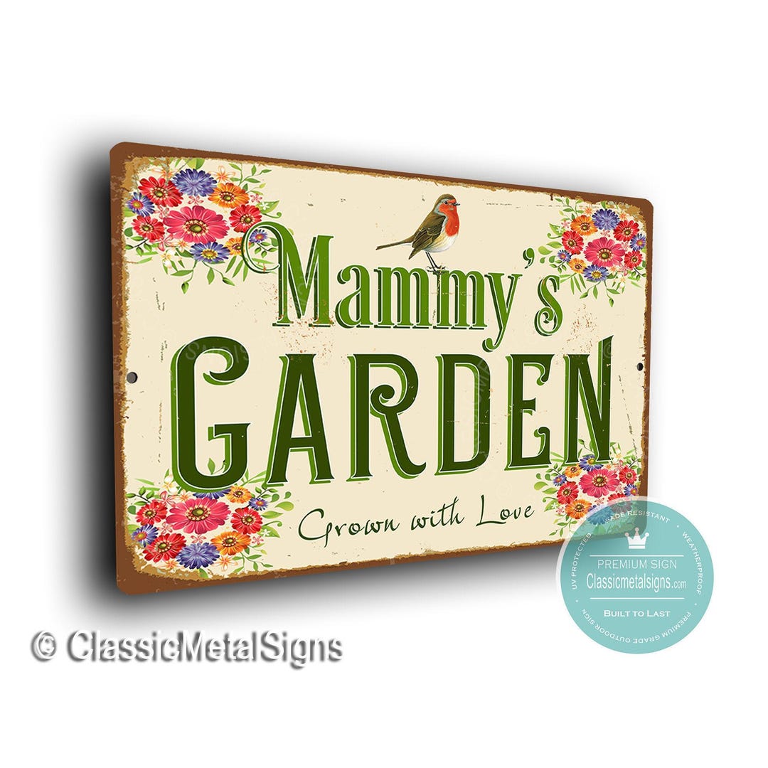 Mammy's Garden Sign, Rustic Vintage Style (Multiple Sizes Available ...