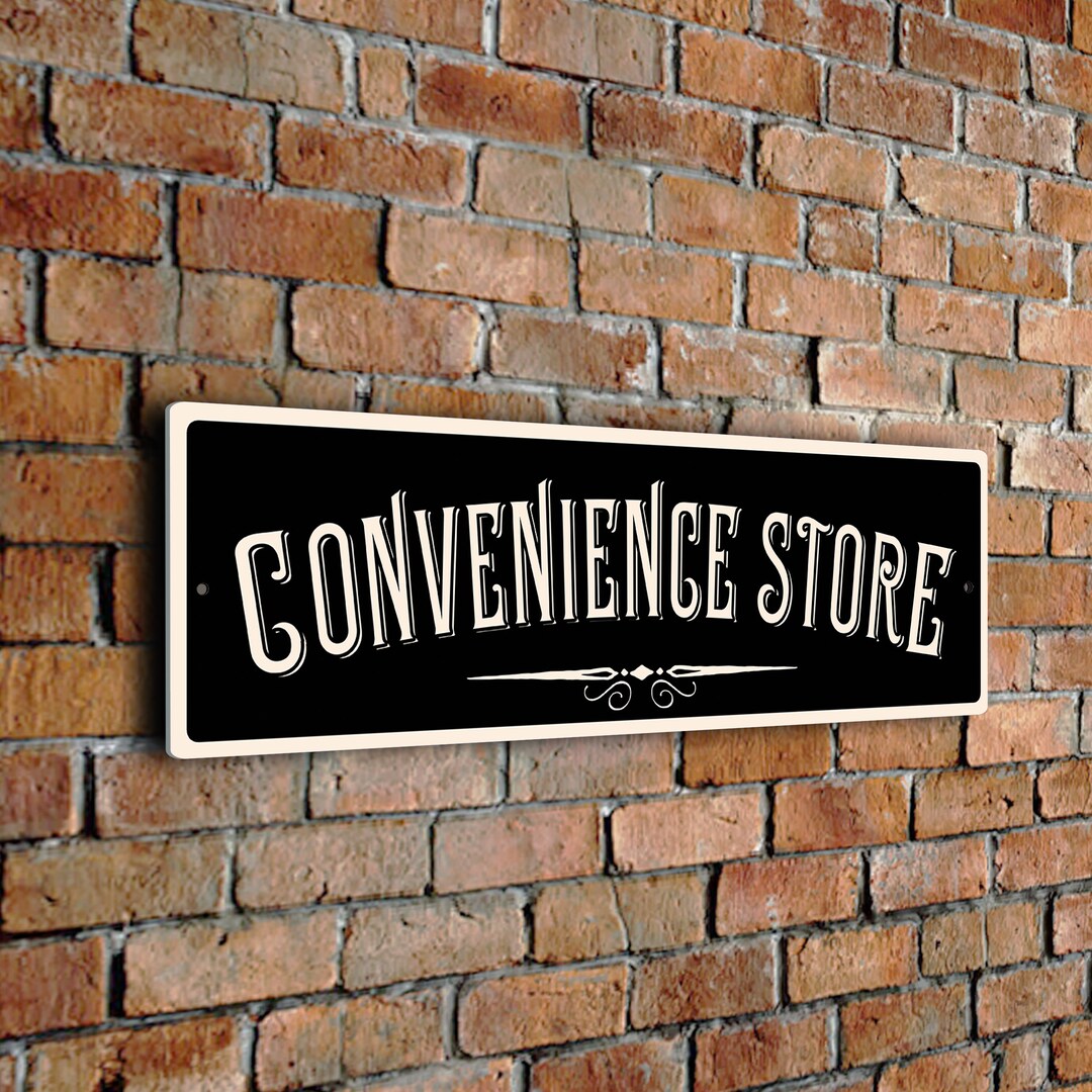 CONVENIENCE STORE SIGN, Vintage Style Convenience Store Sign Made From ...