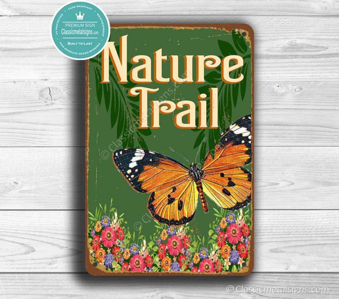 NATURE TRAIL SIGN, Nature Trail Signs, Outdoor Sign, Vintage Style ...