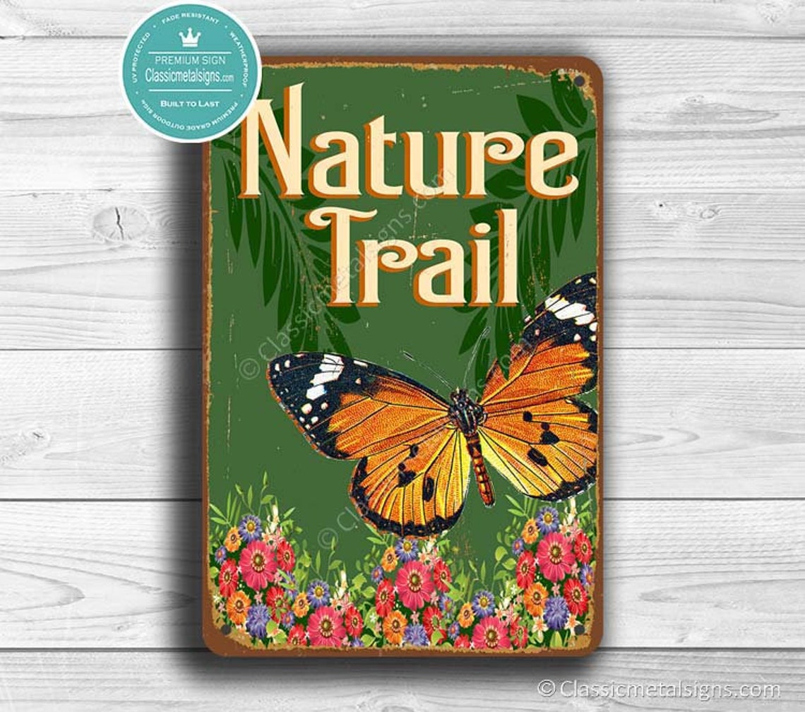 NATURE TRAIL SIGN Nature Trail Signs Outdoor Sign Vintage - Etsy