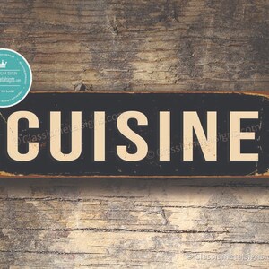 CUISINE SIGN, Cuisine Signs, CUISINE Decor, Restaurant Sign, Vintage ...