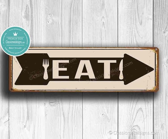 EAT Sign Kitchen Signs Diner Eat Sign Restaurant Eat Sign | Etsy UK