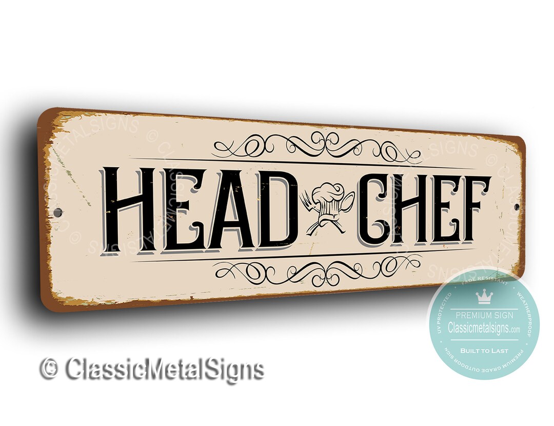 HEAD CHEF SIGN, Head Chef Signs, Kitchen Decor, Chef Sign, Head Chef ...