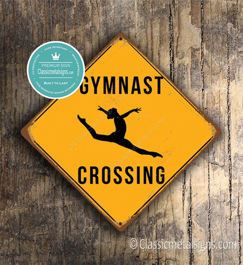 GYMNAST GIFTS Gymnast Crossing SIGN Gymnast Crossing Signs - Etsy