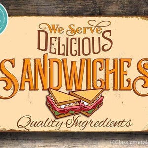 Vintage Style Sandwiches Restaurant Sign: Cafe Diner Decor - Etsy