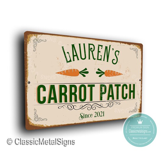 CARROT PATCH SIGN Personalized Carrot Patch Sign Outdoor - Etsy