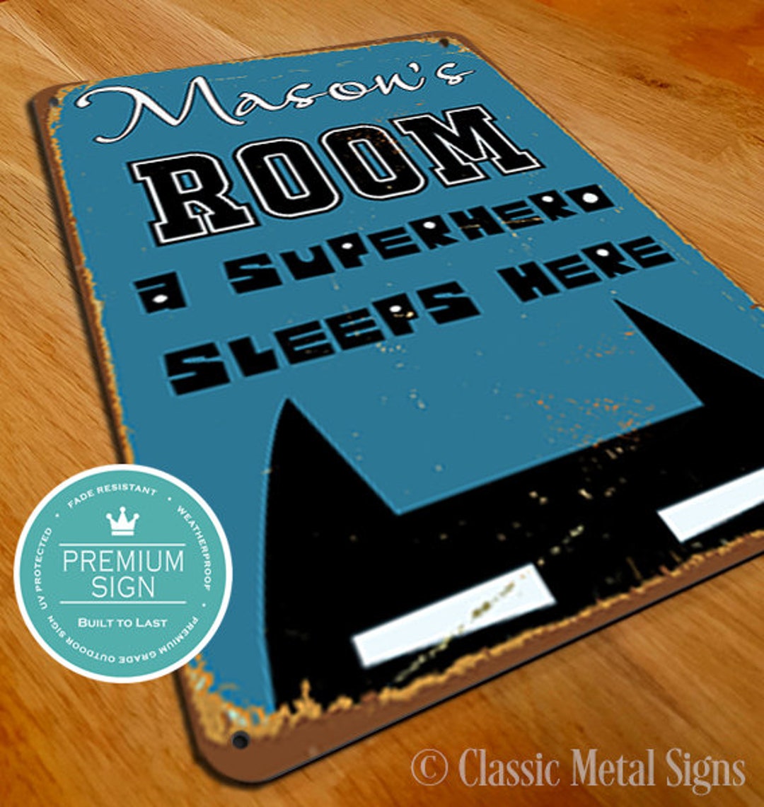 BOYS ROOM SIGN Personalized Boys Room Signs Superhero Sign - Etsy