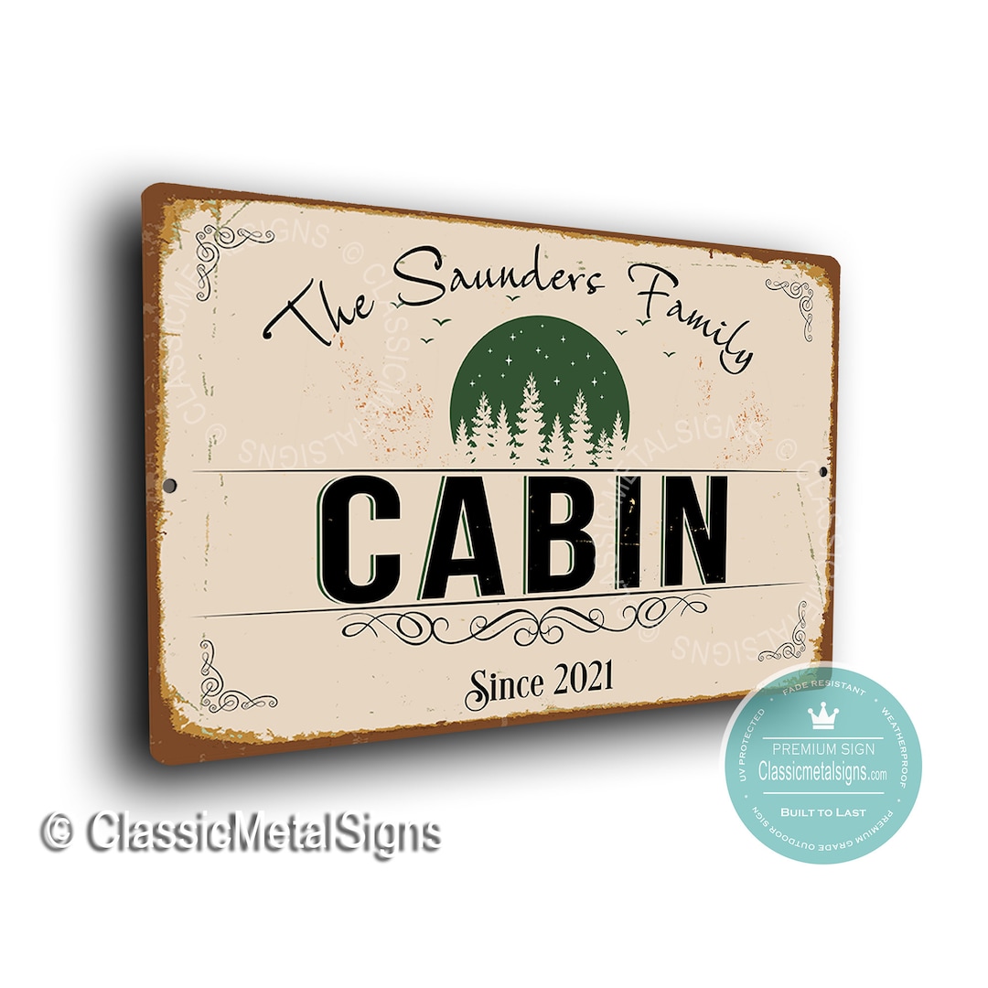 Personalized Cabin Sign, Name Sign, Custom Family Name Sign, Gift for ...