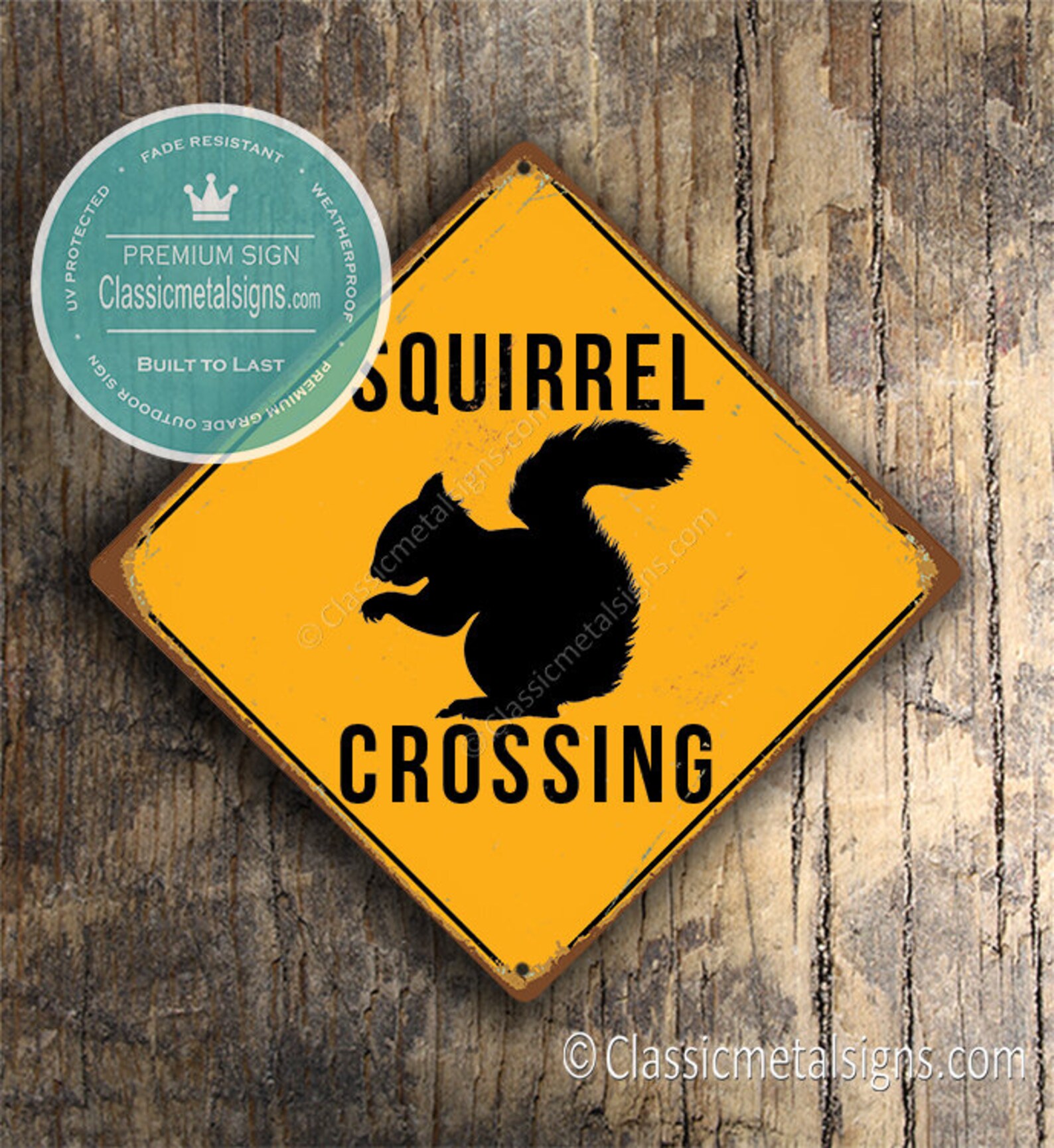 SQUIRREL CROSSING SIGN Squirrel Crossing Signs Squirrel - Etsy