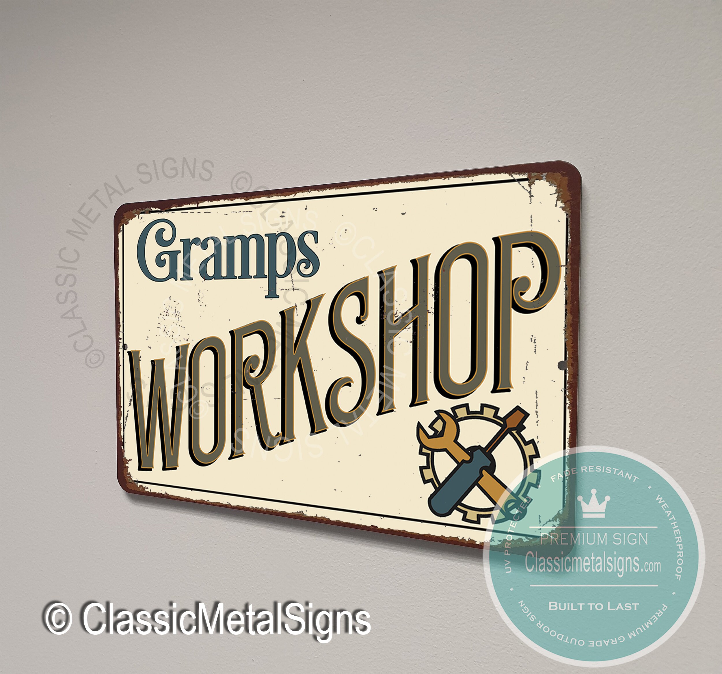 Gift for Gramps Gramps Workshop Sign Gift for Gramps Sign | Etsy
