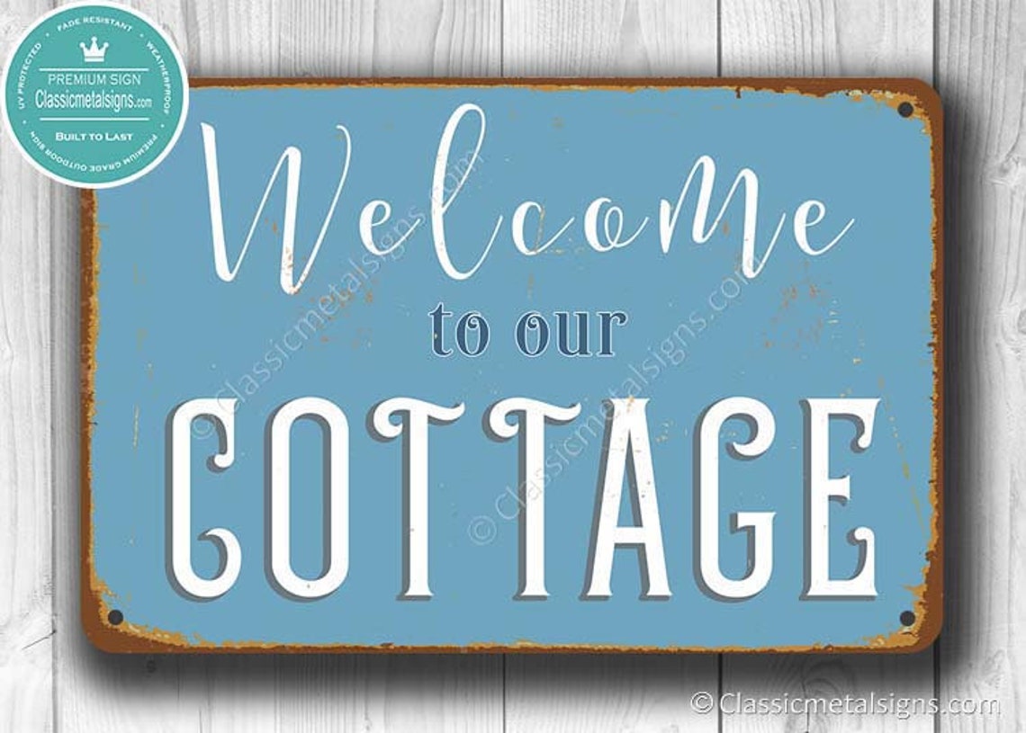 WELCOME to Our COTTAGE SIGN Cottage Signs Cottage Decor - Etsy