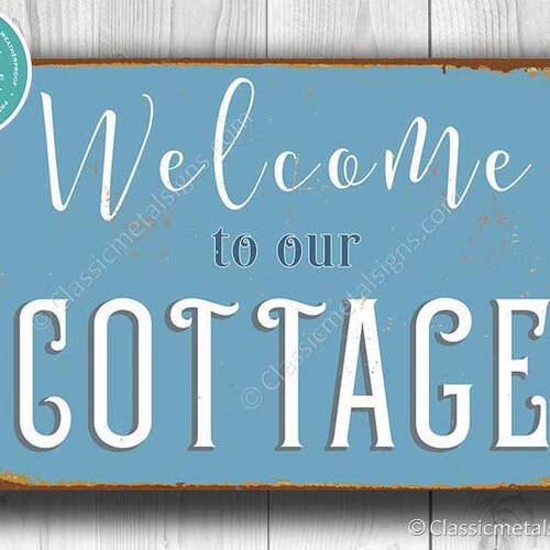 WELCOME to Our COTTAGE SIGN Cottage Signs Cottage Decor - Etsy