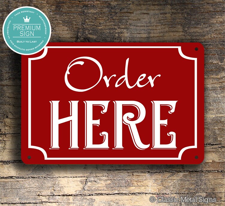 ORDER HERE SIGN Food Signs Food Signs Cafe Signs | Etsy Australia