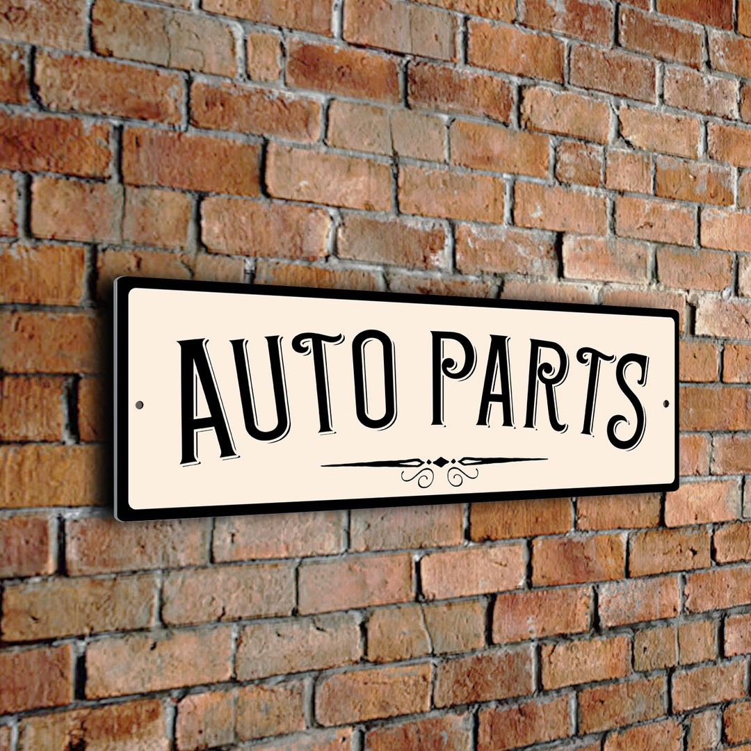 AUTO PARTS Sign, Classic Style Auto Parts Sign With UV Protected Fade ...