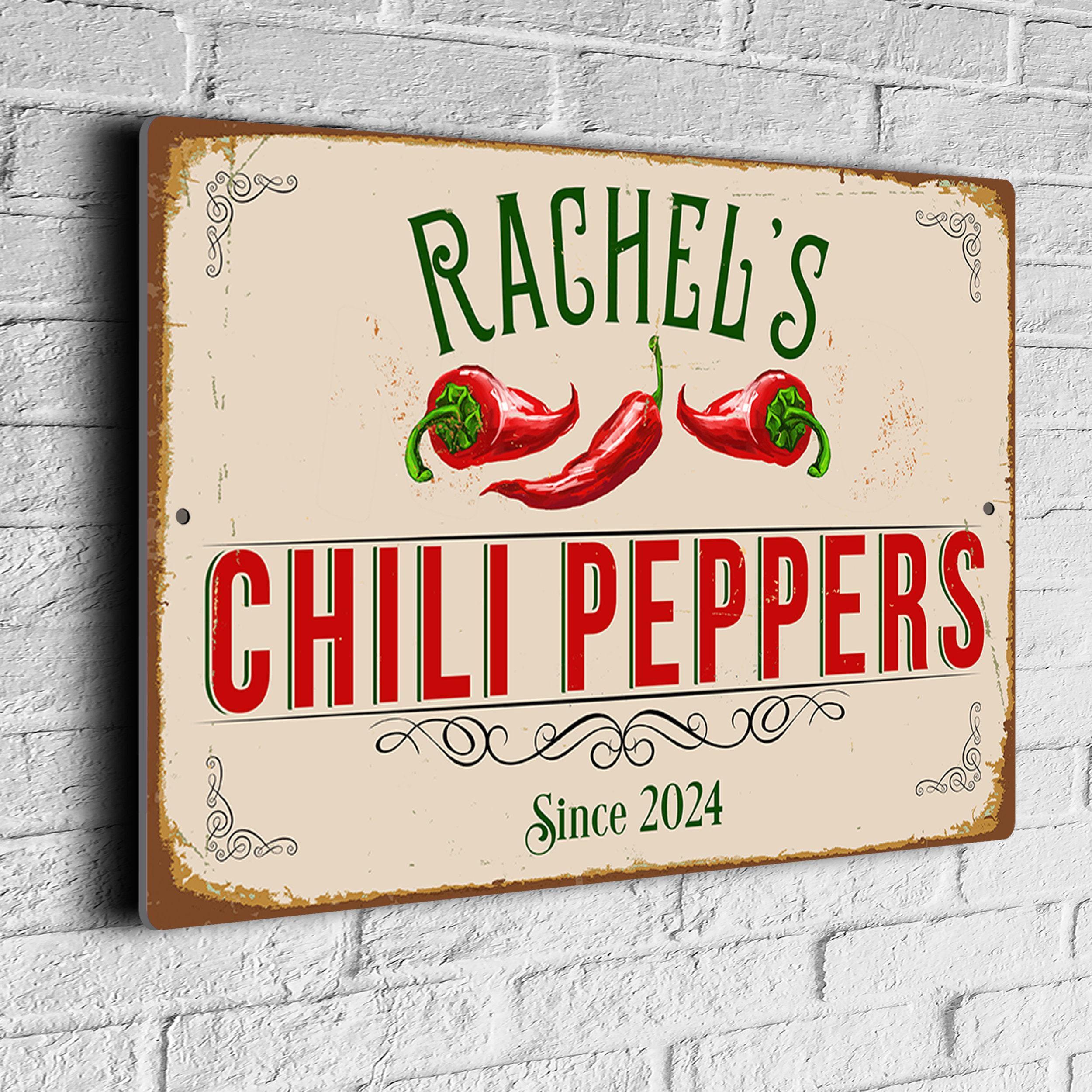 Chili Pepper Sign: Personalized Vintage Garden Decor (multiple Sizes ...