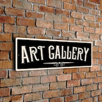 Art Gallery Sign, Art Placard, Museum Card, Acrylic Artwork Label ...