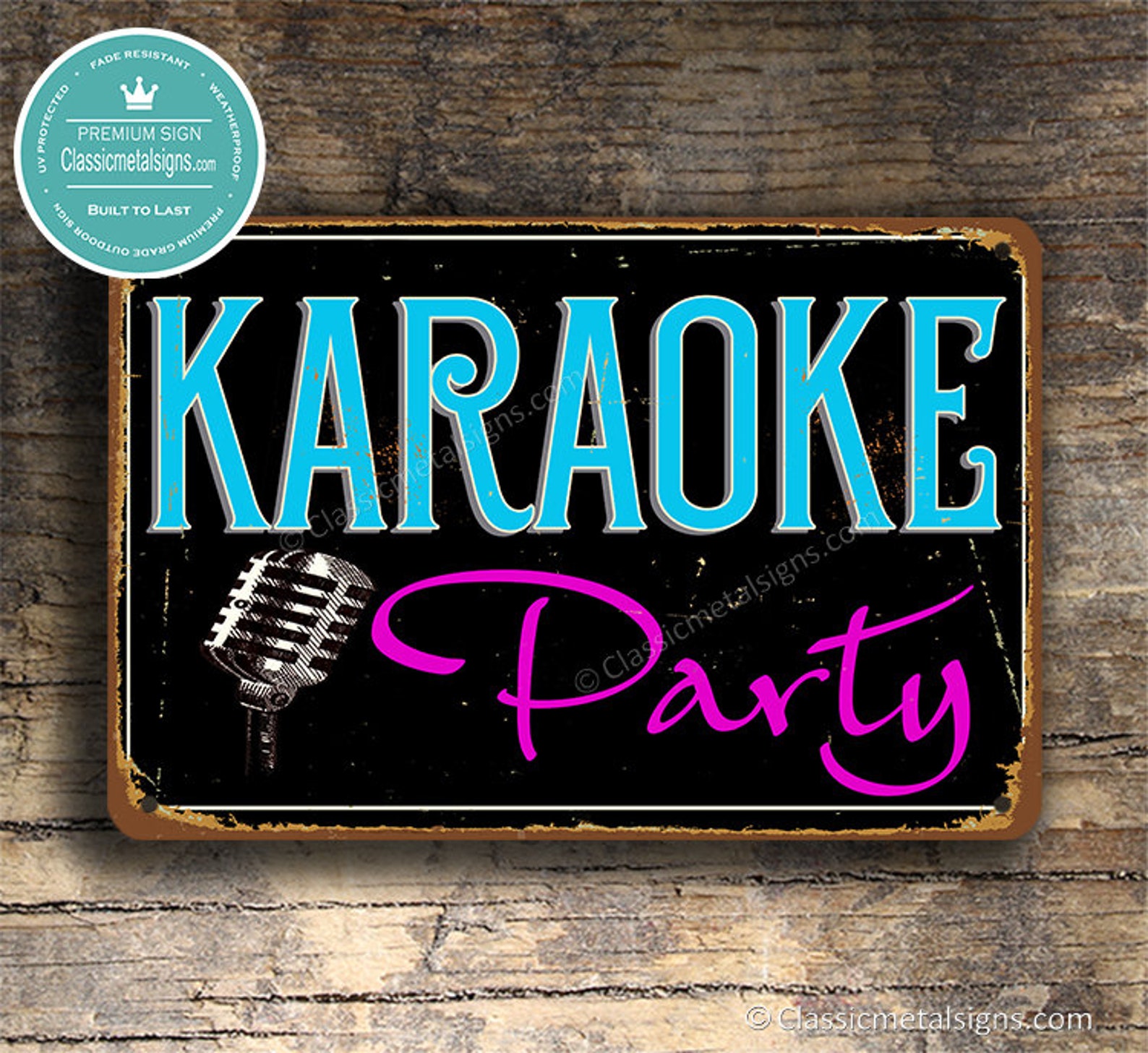 KARAOKE PARTY SIGN Karaoke Signs Vintage Style Karaoke Sign - Etsy