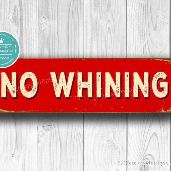 No Whining - Etsy