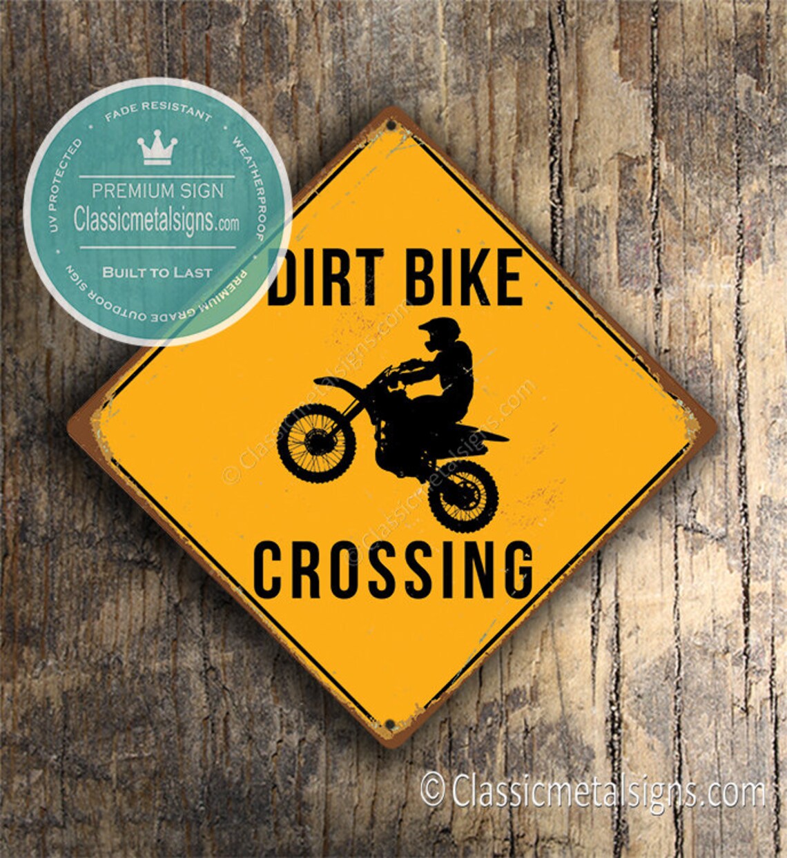 DIRT BIKE CROSSING Sign Dirt Bike Crossing Signs Warning | Etsy