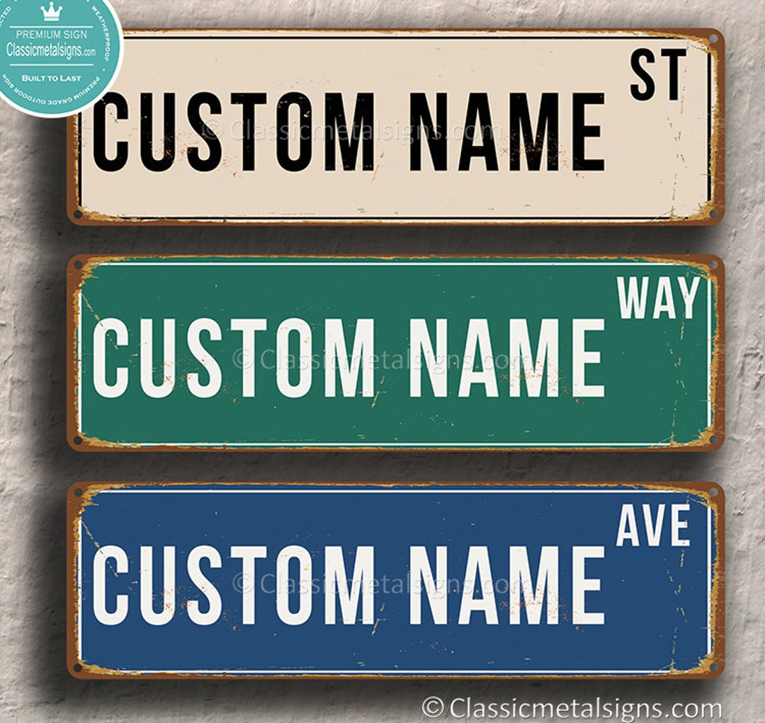 Custom BOULEVARD SIGN, Personalized STREET Sign, Custom Street Signs ...