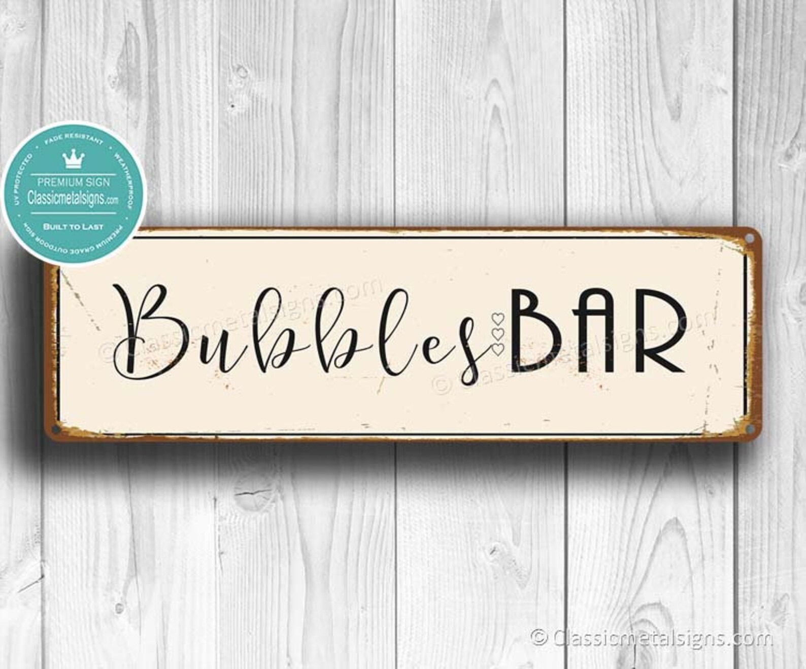 BUBBLES BAR SIGN Bubbles Signs Vintage Style Bubbles Bar - Etsy