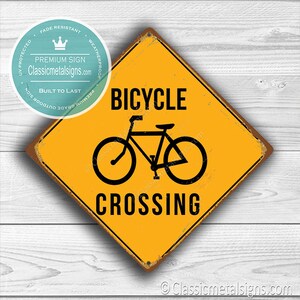 BICYCLE CROSSING SIGN - Bicycle Crossing Signs, Warning Bicycle ...