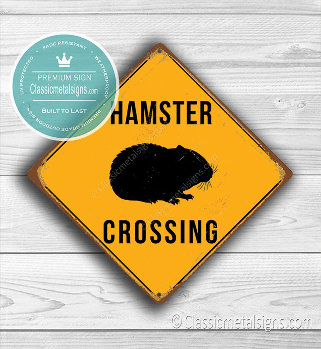 HAMSTER CROSSING Sign, Hamster Crossing Signs, Warning Hamster Crossing ...
