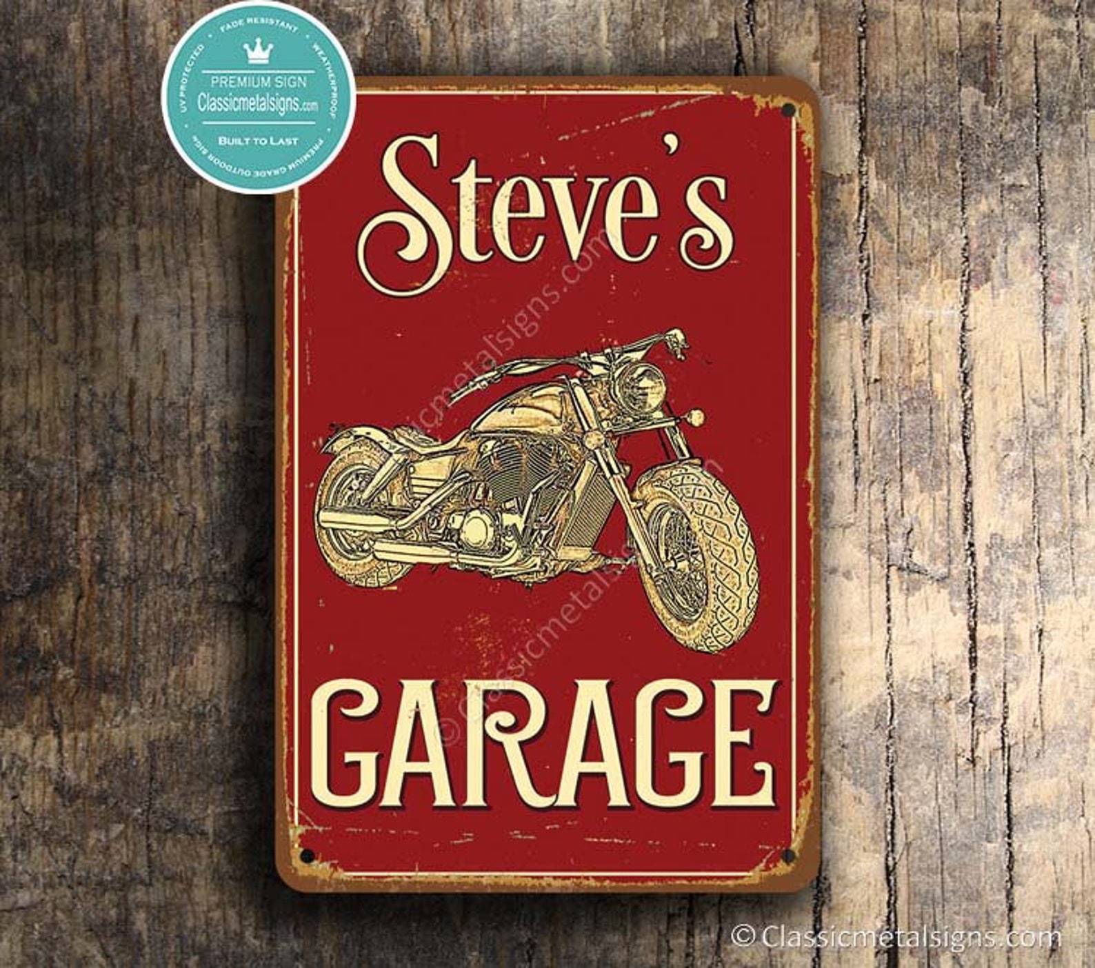 CUSTOM MOTORCYCLE SIGN Customizable Motorcycle Signs Vintage - Etsy