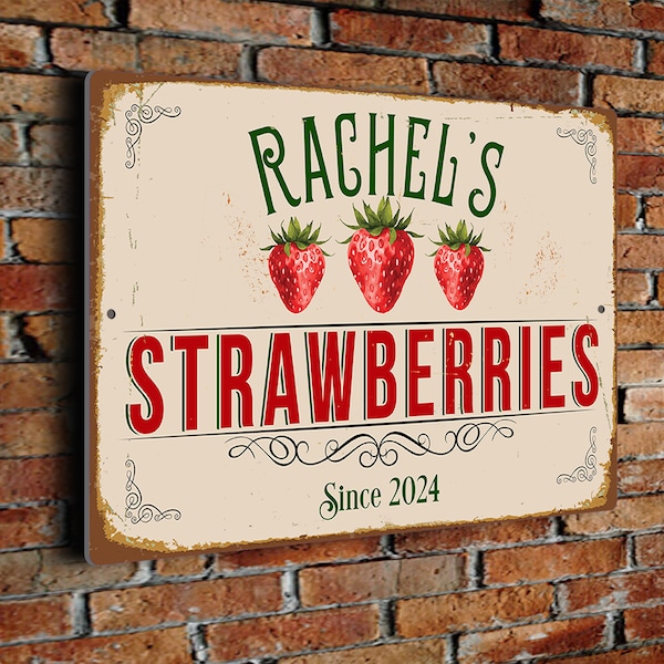Strawberry Sign - Etsy
