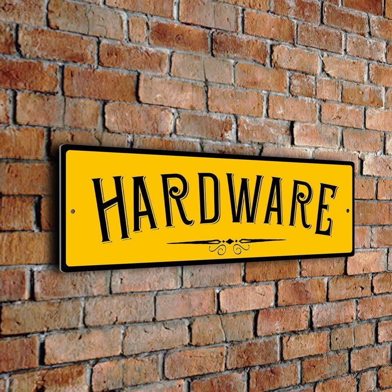 Hardware Store Sign: for Garages or Workshops, Vintage Inspired Durable ...