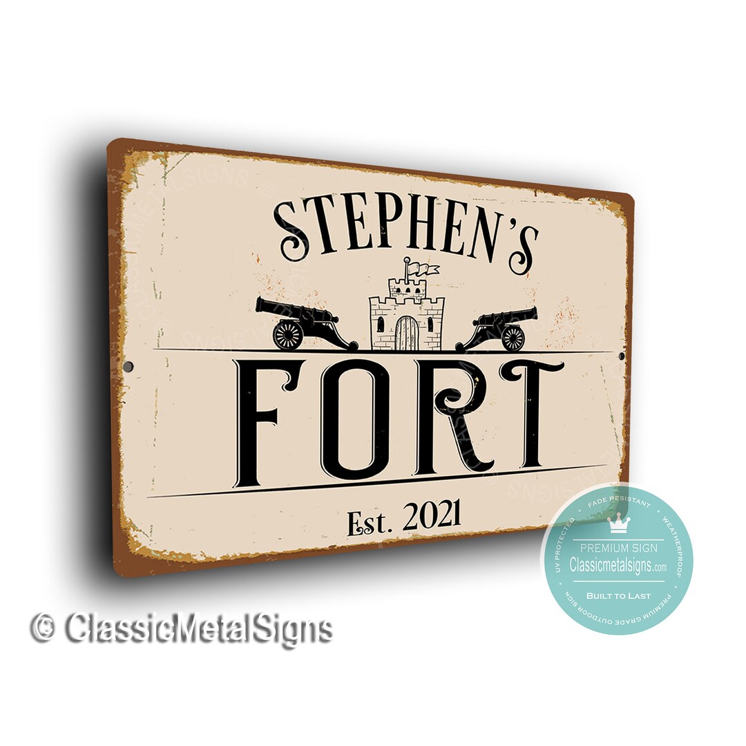 Personalized Fort Sign: Vintage Style Kids Decor - Etsy