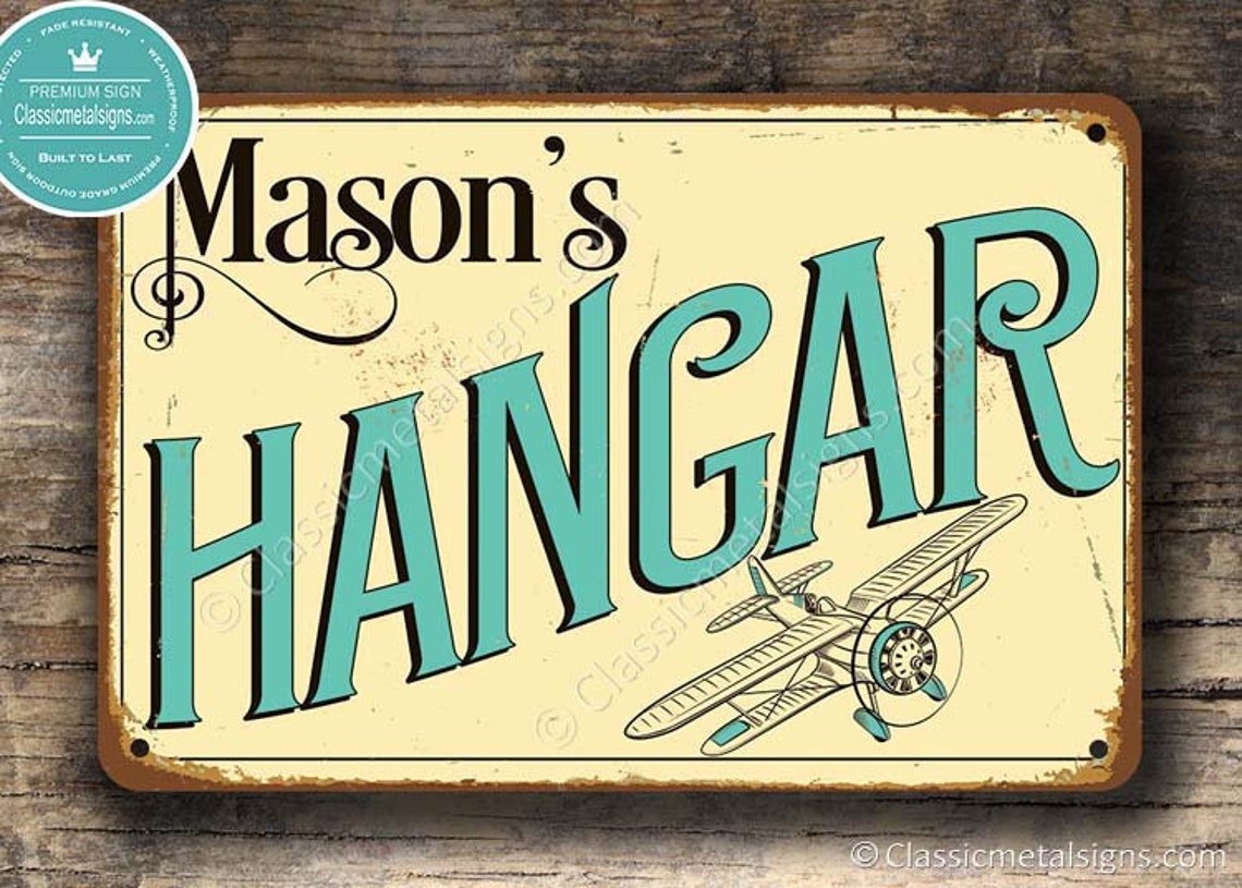 Hangar Sign Vintage Style Hangar Sign Outdoor Signs Custom | Etsy