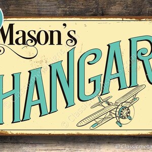 Hangar Sign, Vintage Style Hangar Sign, Outdoor Signs, Custom Signs ...