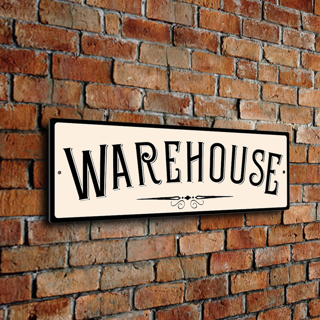 LETRERO DE ALMACÉN, Letrero de almacén de estilo clásico con impresión ...