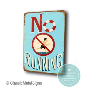 POOL SIGNS, No Running Pool Signs, No Running , Swimming Pool Decor ...