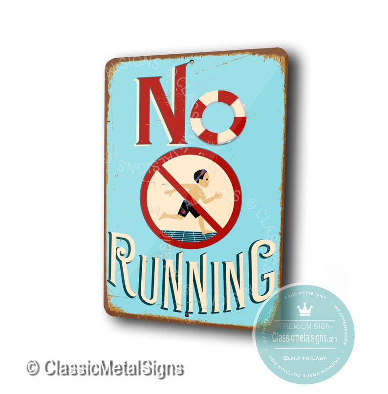 POOL SIGNS No Running Pool Signs No Running Swimming Pool - Etsy