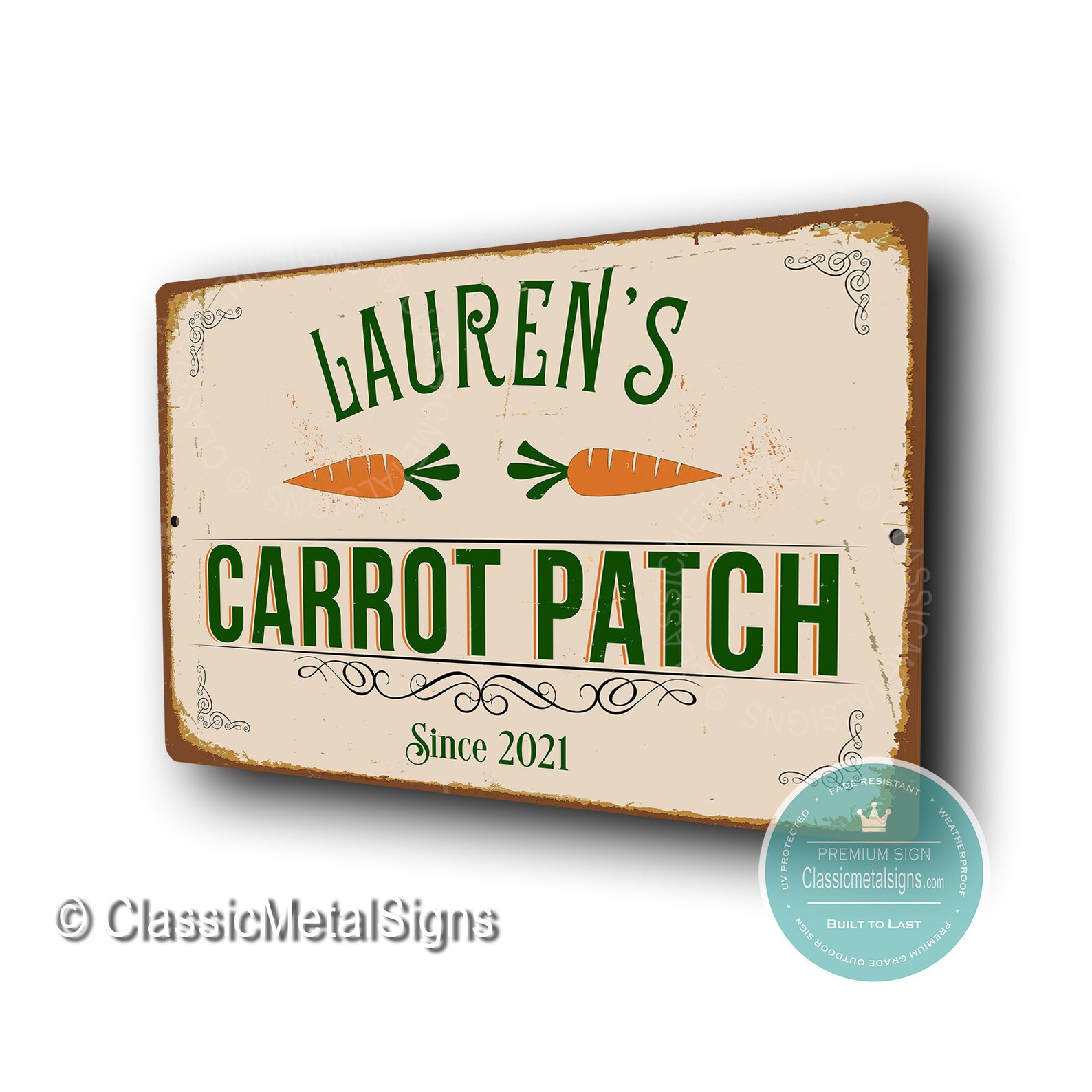 CARROT PATCH SIGN Personalized Carrot Patch Sign Outdoor | Etsy