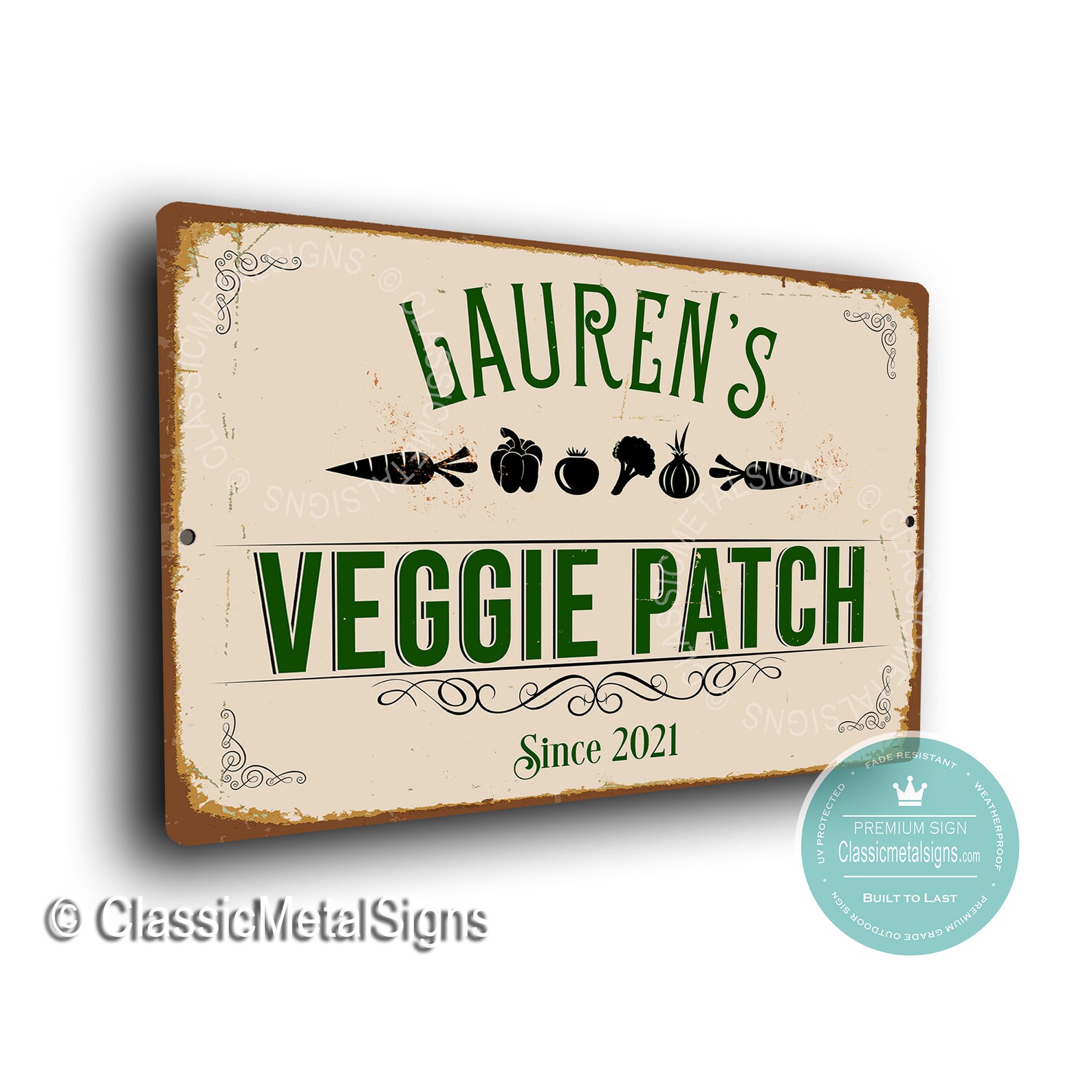 VEGGIE PATCH SIGN Personalized Veggie Patch Sign Outdoor - Etsy