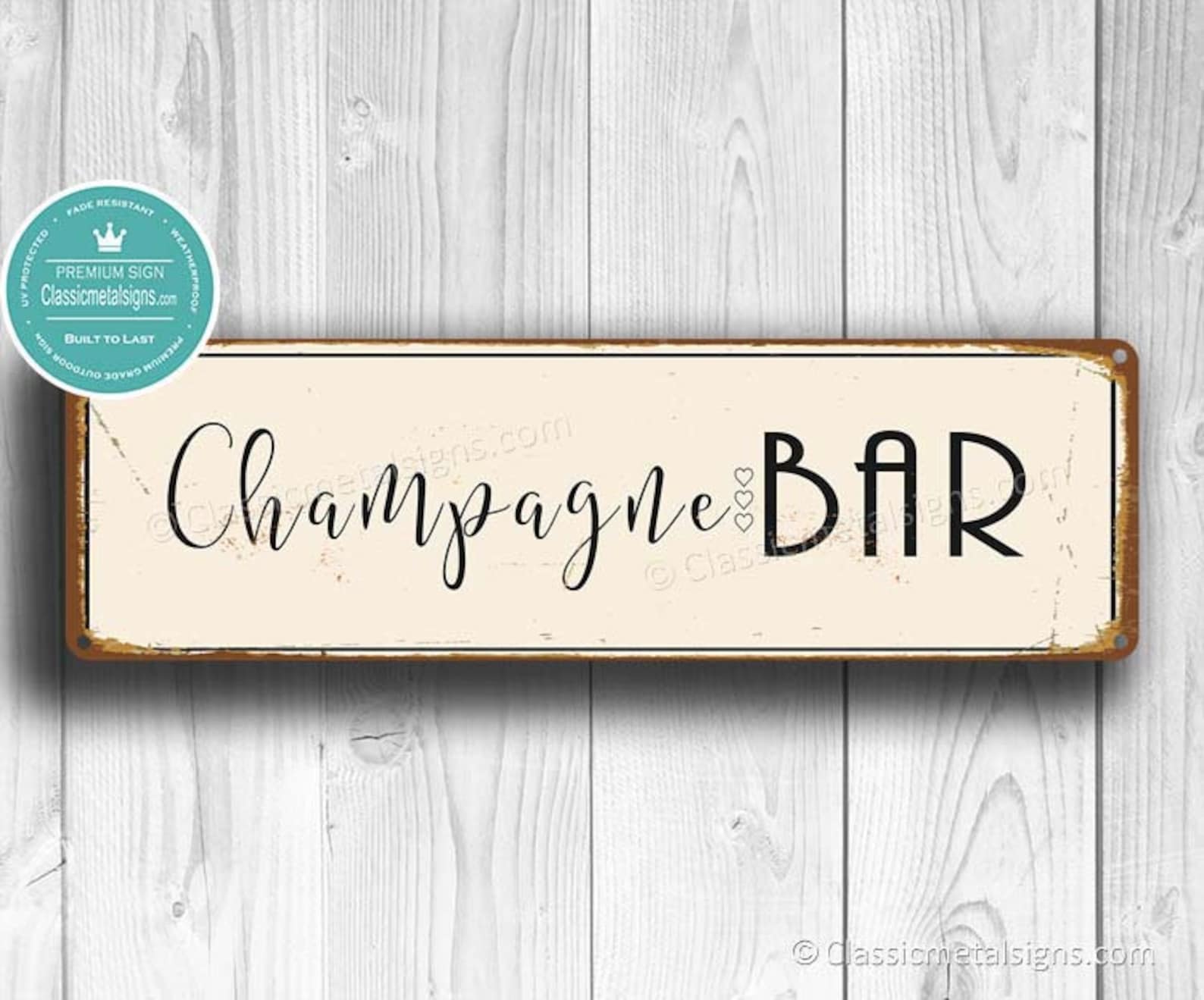 CHAMPAGNE BAR SIGN Champagne Signs Vintage Style Champagne - Etsy