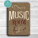 Custom MUSIC ROOM SIGN, Customizable Music Room Signs, Vintage Style ...