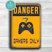 GAMERS ONLY SIGN, Gamers Only Signs, Vintage Style Gamers Only Sign ...