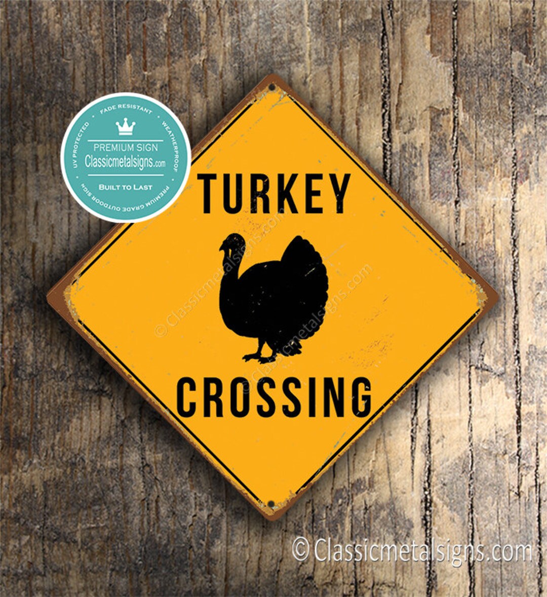 Turkey Crossing Sign: Rustic Farmhouse Decor - Etsy