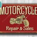 MOTORCYCLE SIGN, Motorcycle Shop Sign, Vintage Style Motorcycle Sign ...