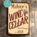 CUSTOM WINE CELLAR Sign, Personalized Wine Cellar Sign, Vintage Style ...