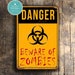 BEWARE OF ZOMBIES Sign, Danger Zombies Signs, Vintage Style Zombies ...