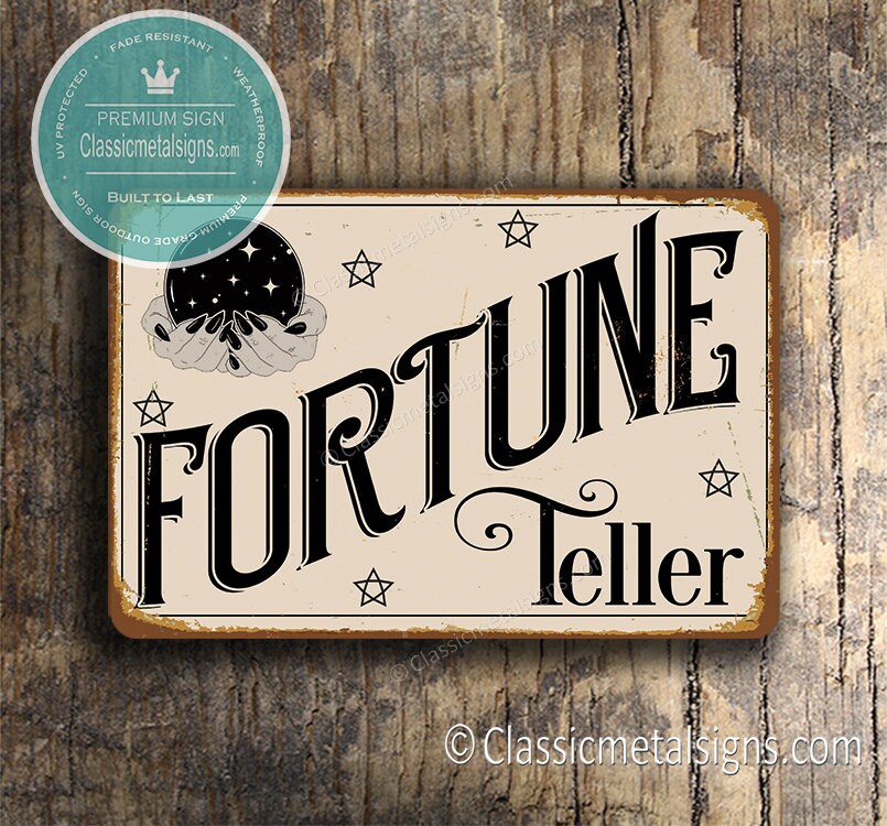 Vintage Fortune Teller Sign Miss Modern Magazine Fortune Teller Our