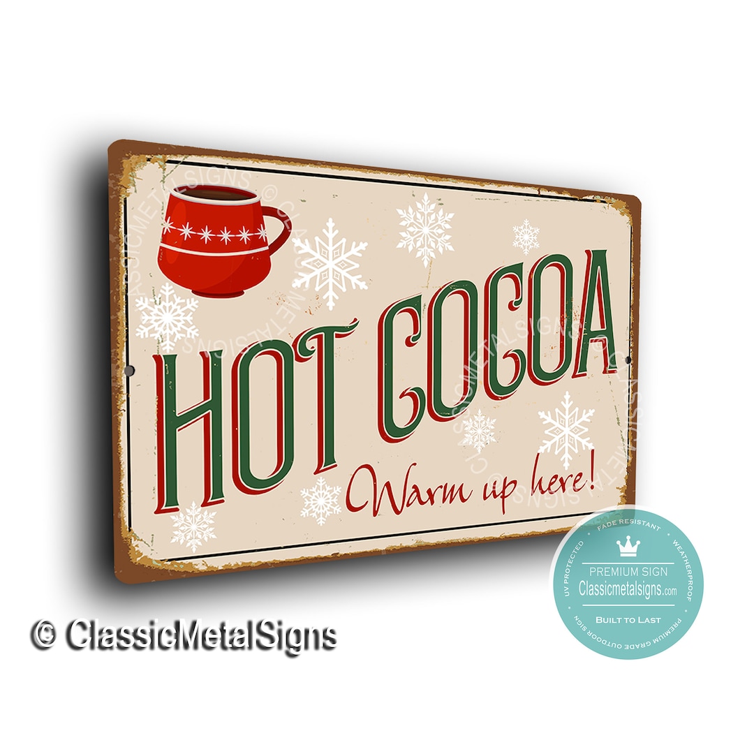 HOT COCOA SIGN, Hot Cocoa Bar Sign, Hot Cocoa Bar, Warm up Here, Cocoa ...