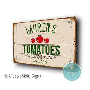 TOMATOES SIGN, Personalized Tomatoes Sign, Tomato, Outdoor Sign, Custom ...